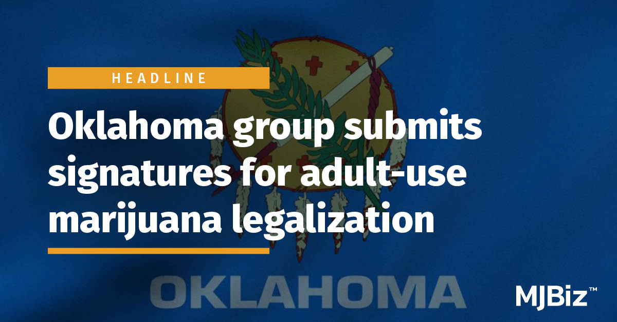 Oklahoma group submits signatures for adult-use marijuana legalization