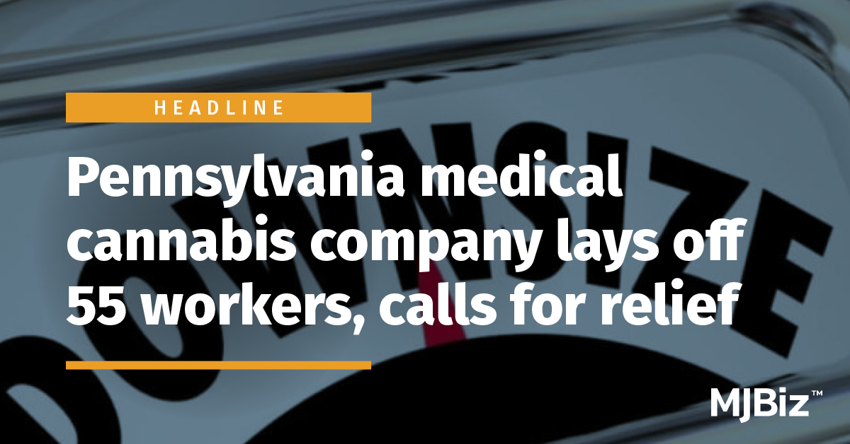 Pennsylvania medical cannabis company lays off 55 workers, calls for relief