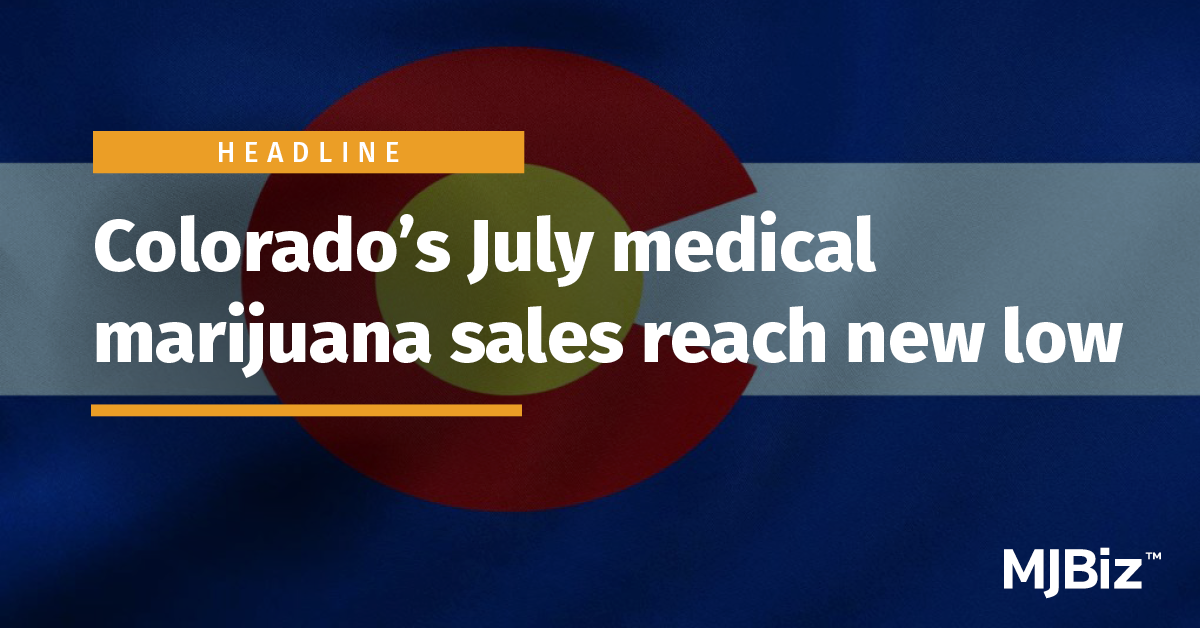 Colorado's July medical marijuana sales reach new low