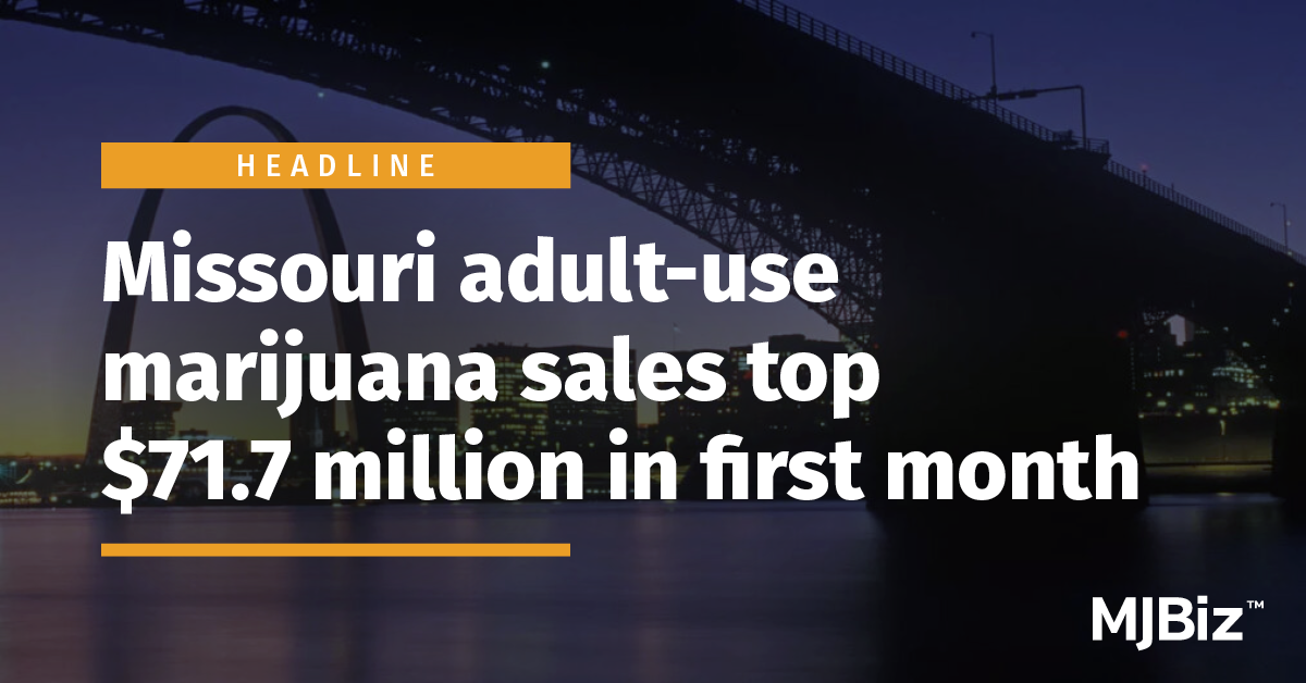 Missouri adult-use marijuana sales top $71.7 million in first month